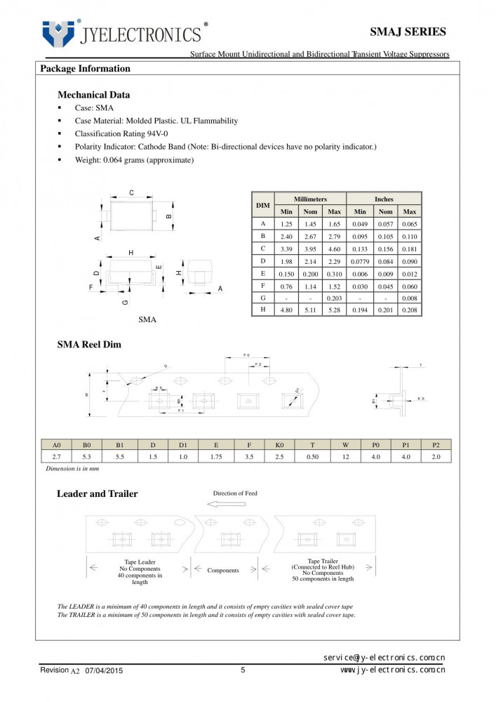 SMAJ26CAX datasheet page 5