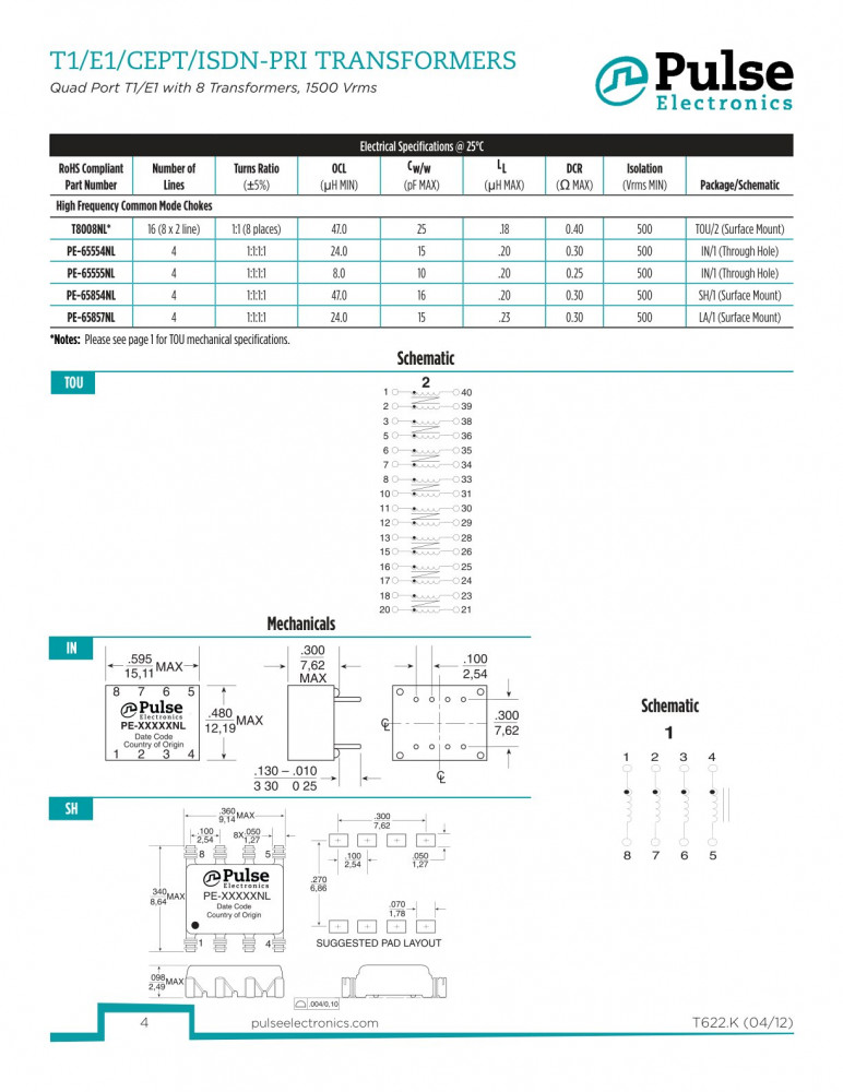 PULSE T1068NLT datasheet page 4