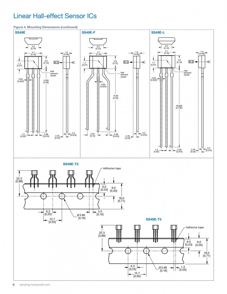 Honeywell SS49E datasheet page 6