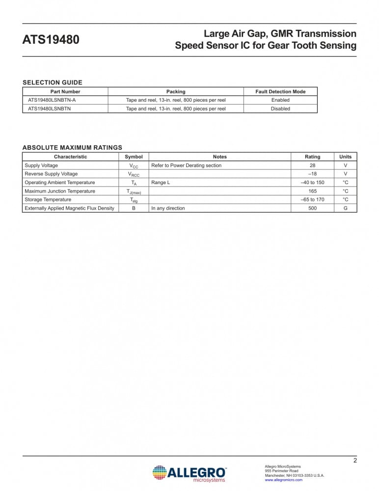 ATS19480 datasheet page 2