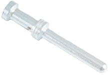 Heavy-Duty Turned Crimp Contact for 16A Inserts and Modules, Male, Silver  (Ag) Plated Copper Alloy, 0.75mm² (18 AWG), 100 per Bag for sale