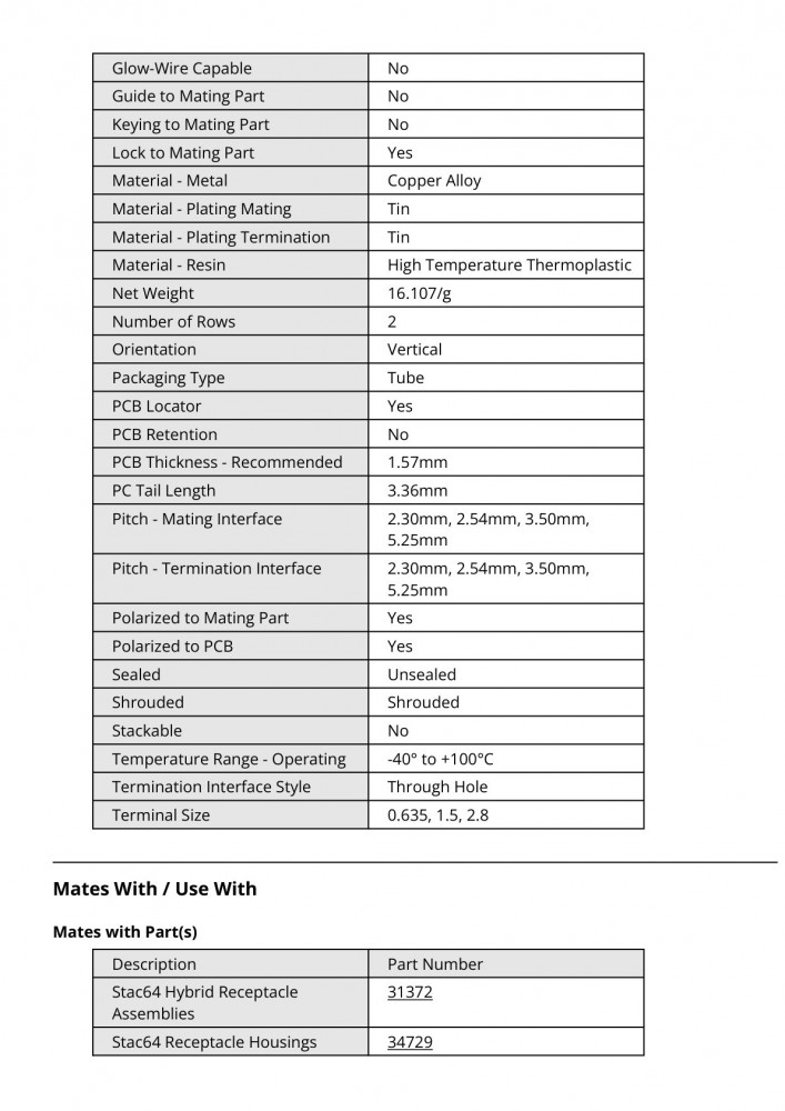 MOLEX 347077012 technical document preview, page 3