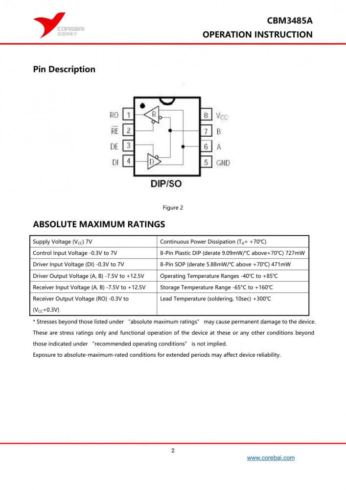 CBM3485AS8 datasheet page 2