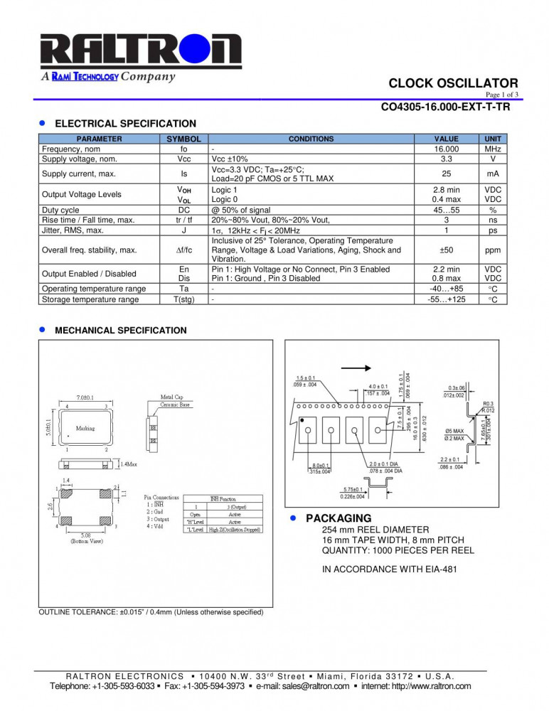 CO4305-16.000-EXT-T-TR datasheet page 1