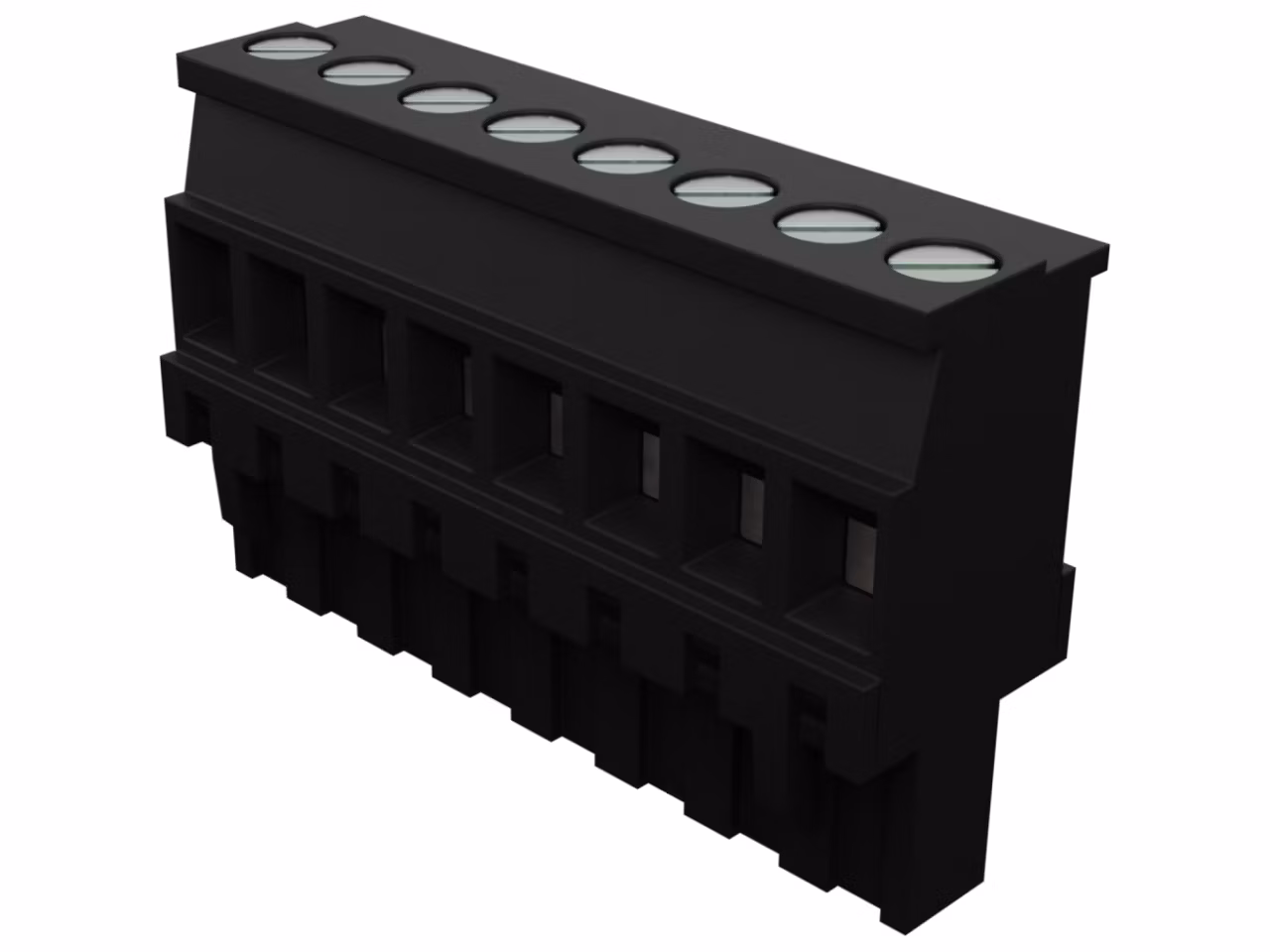 5.08mm Pitch Eurostyle Vertical Plug, with Standard Imprinting, Front Wire Entry, Black, 8 Circuits for sale