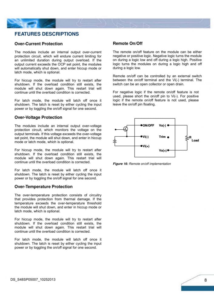 DELTA S48SP05007 datasheet page 8