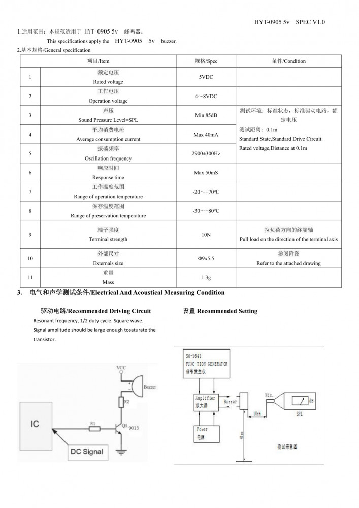 HYT-0905 datasheet page 2