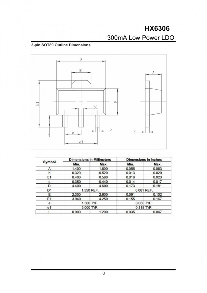 HX6306 datasheet page 8