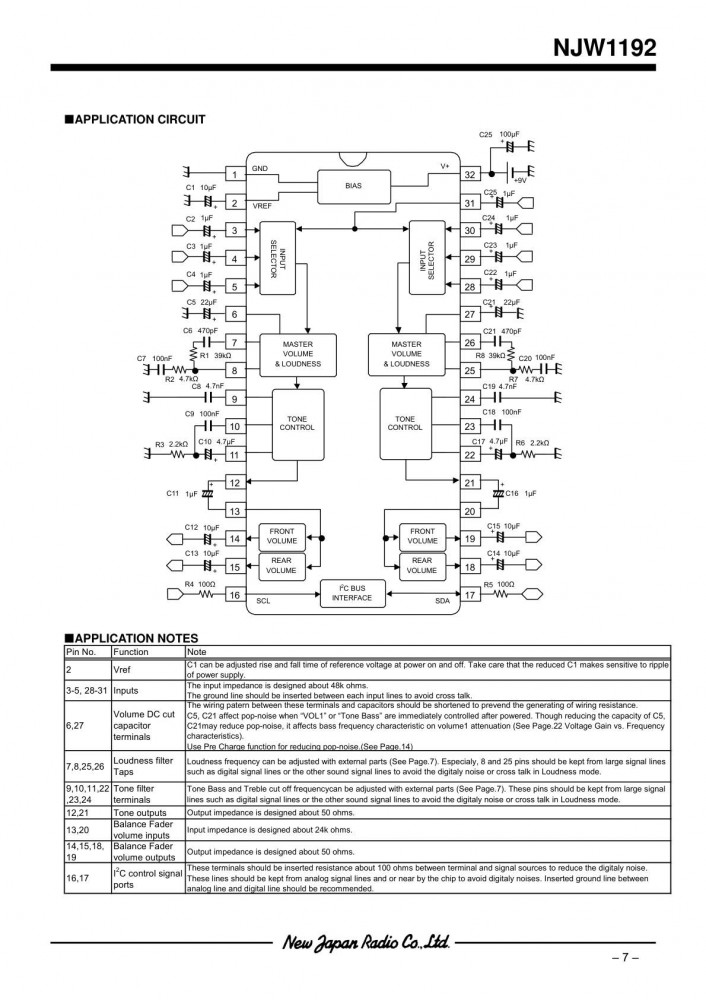NJW1192 datasheet page 7