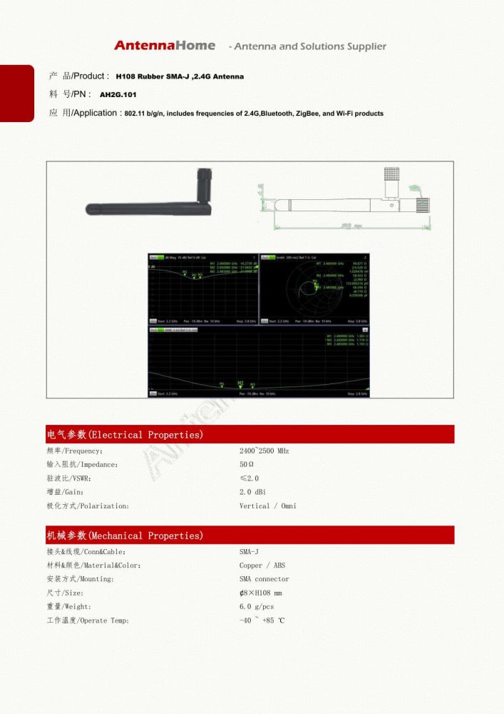 AH2G.101 product documentation page 1