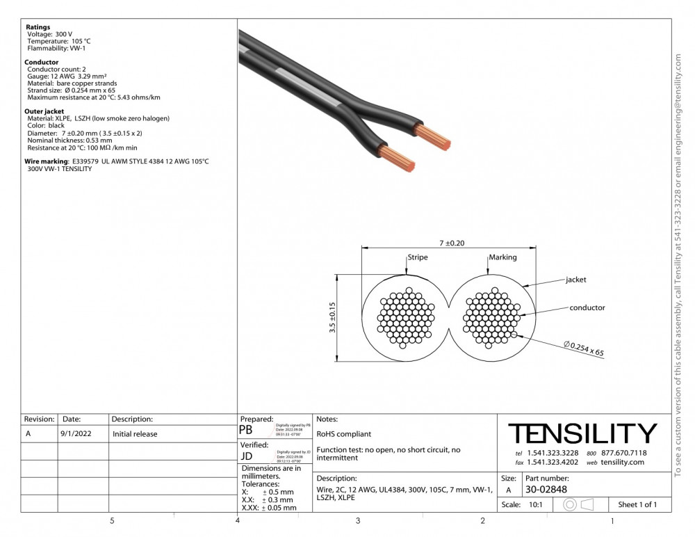 Tensility International 30-02848 product drawing preview