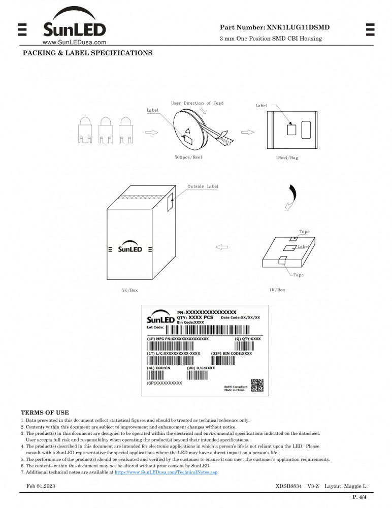 SunLED XNK1Lxx11DSMD datasheet page 4