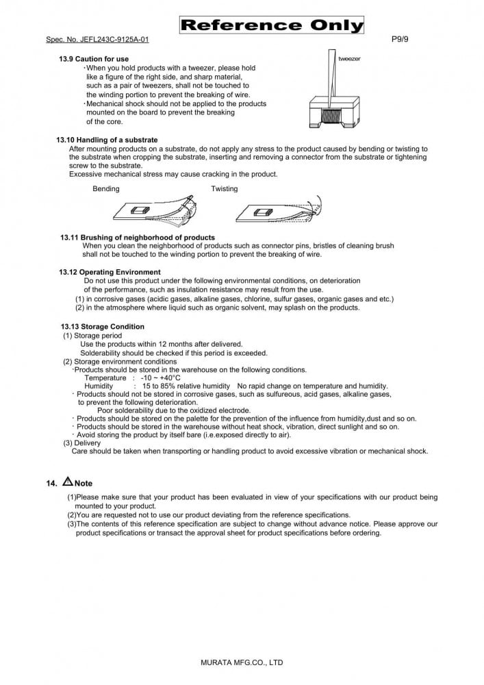 DLW32MH101XT2L reference specification page 9