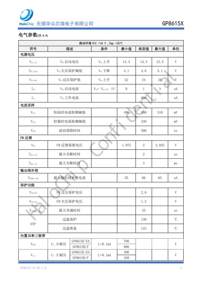 GP8615EA datasheet page 4