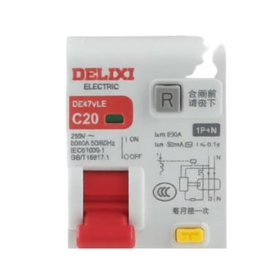 Delixi Electric DZ47VLE4C63 Miniature Residual Current Circuit Breaker