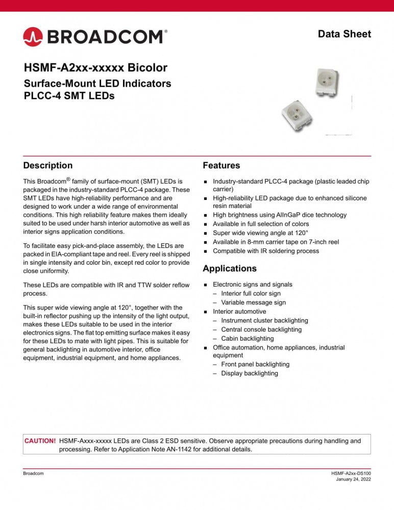HSMF-A211-A00J1 datasheet page 1