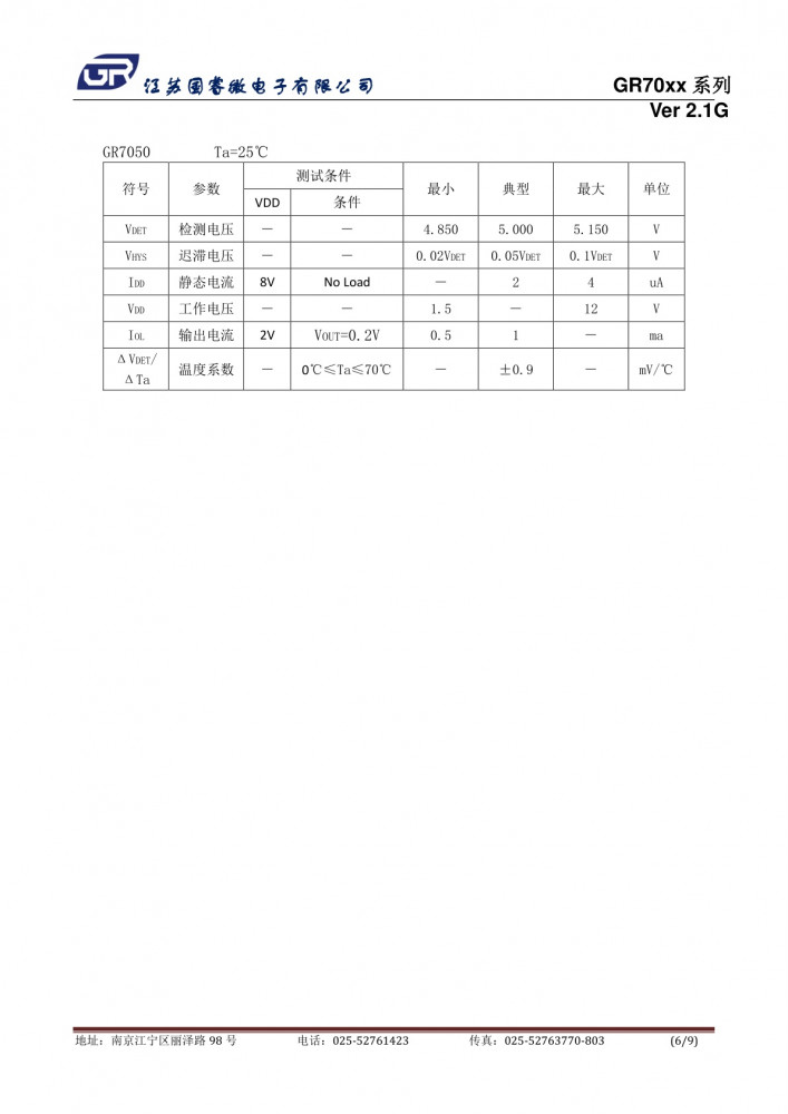 GR70xx datasheet page 6