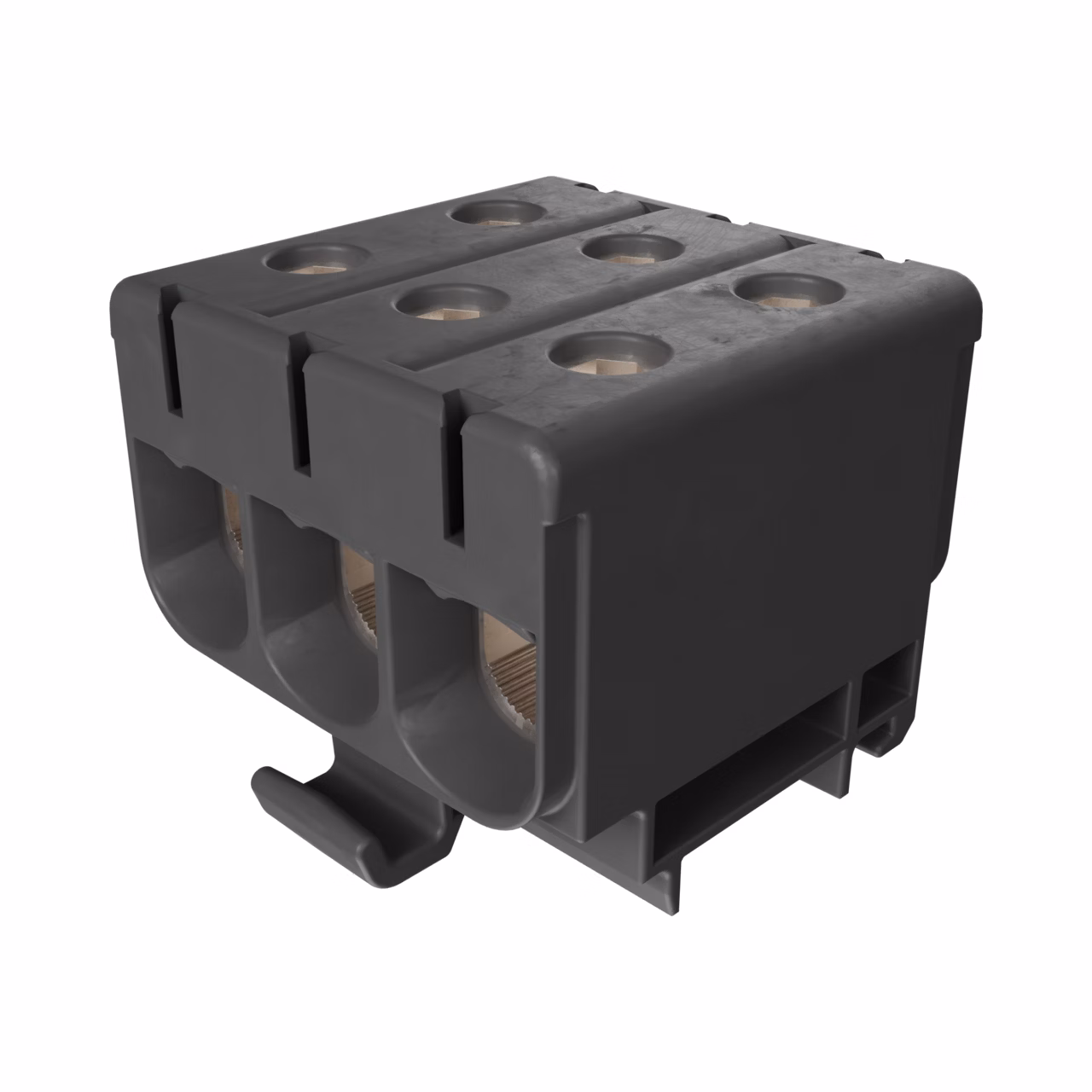 High Current Universal Clamp Terminal Block, 35.00mm DIN-rail Mount, 150.0A / 600V, Grey Housing and Cover, 3 Circuits for sale