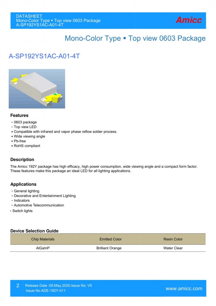 A-SP192YS1AC-A01-4T datasheet page 2