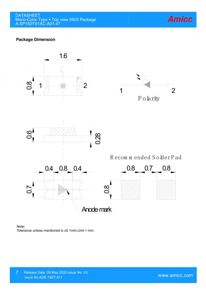 A-SP192YS1AC-A01-4T datasheet page 7