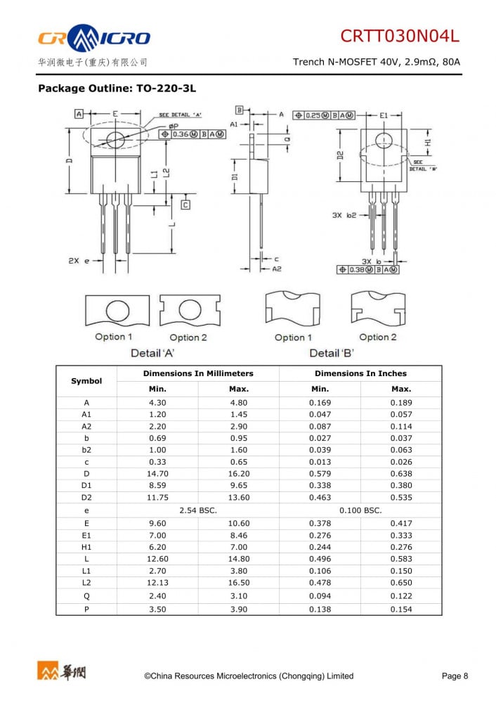 CRTT030N04L datasheet page 8