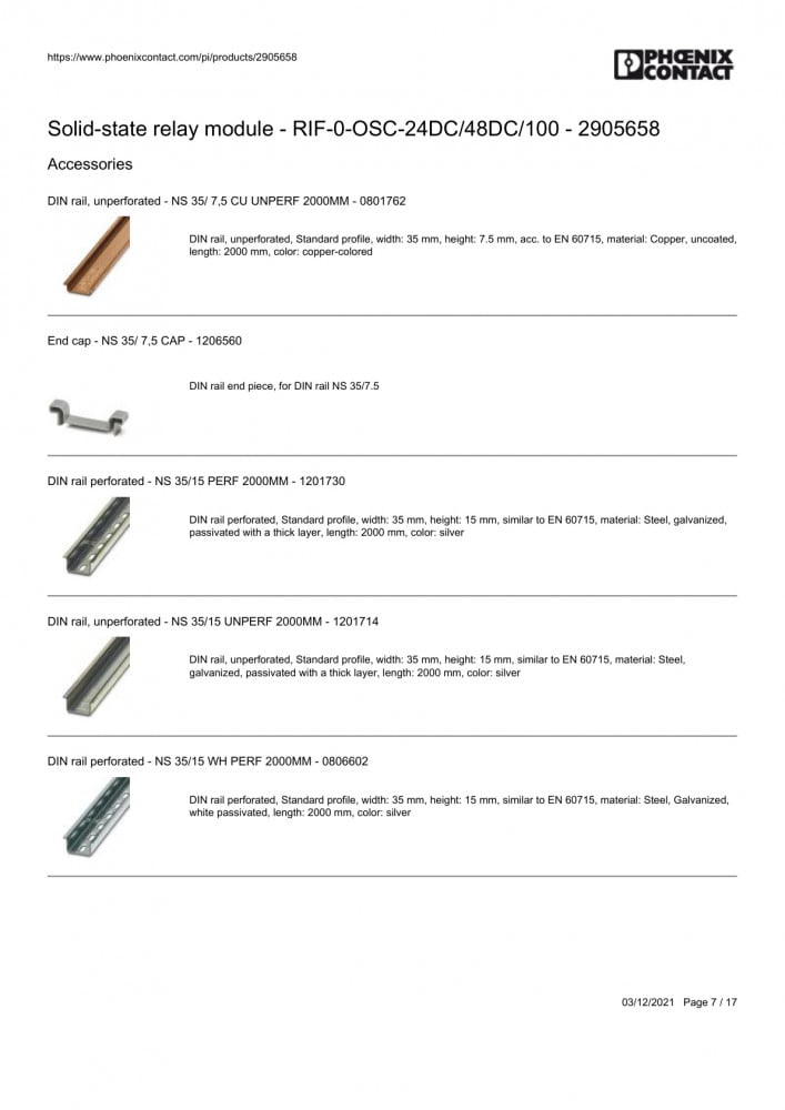 Phoenix Contact 2905658 technical document page 7