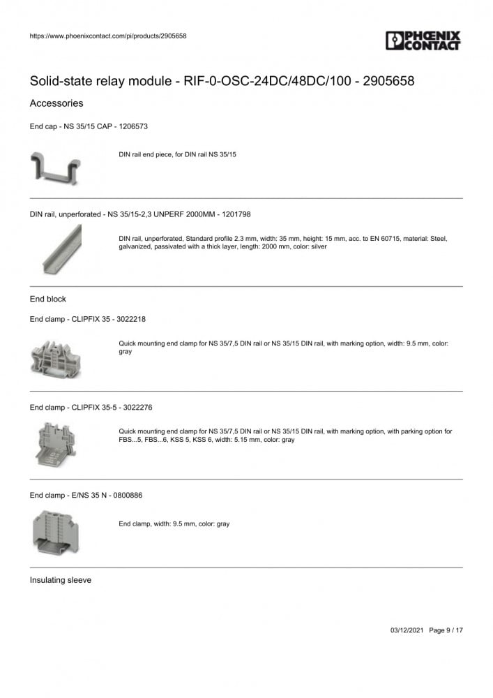 Phoenix Contact 2905658 technical document page 9