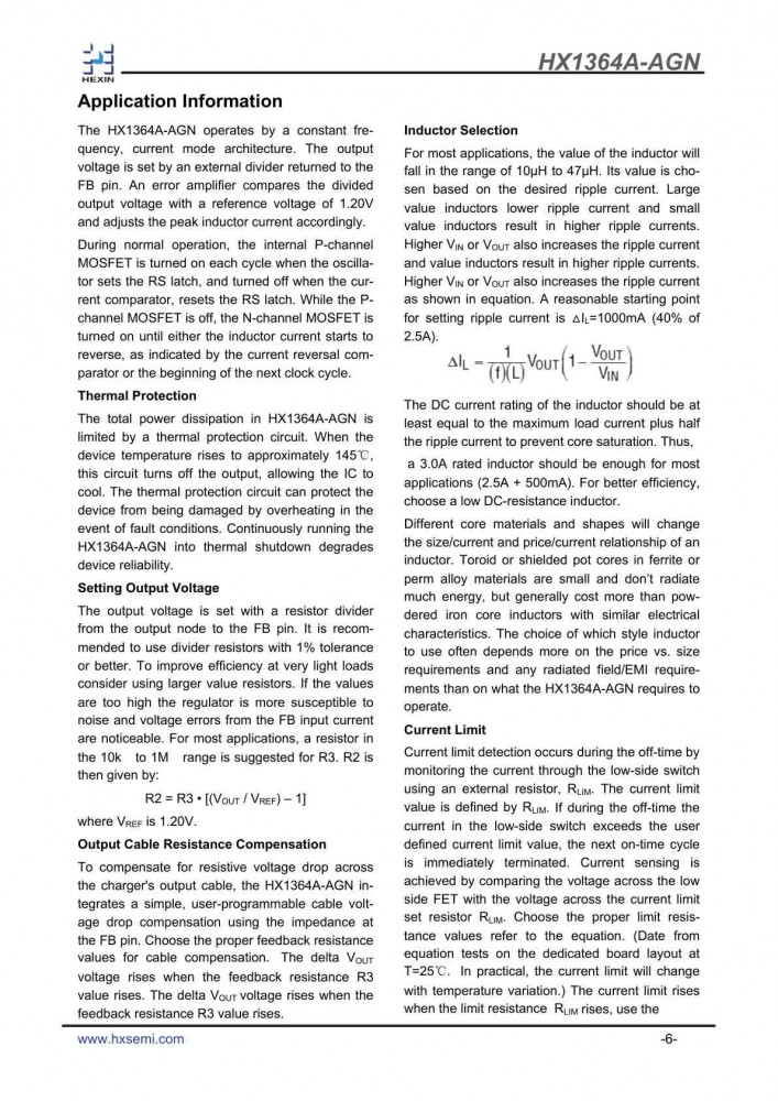 HX1364A-AGN datasheet page 6