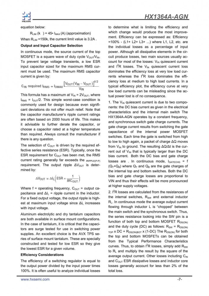 HX1364A-AGN datasheet page 7