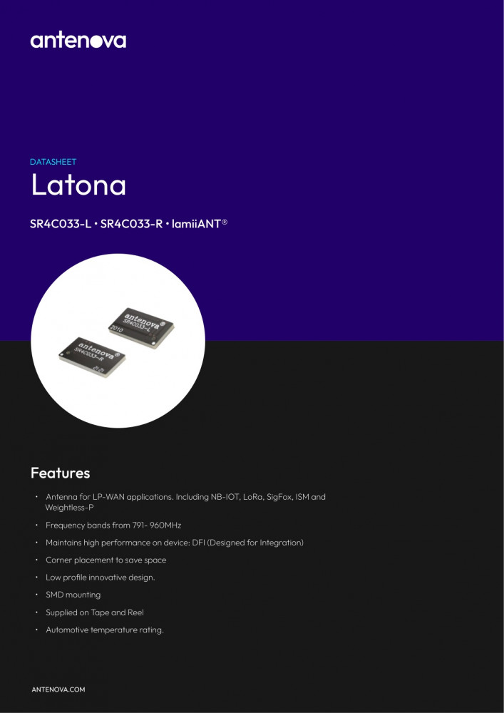 Latona-R datasheet page 1