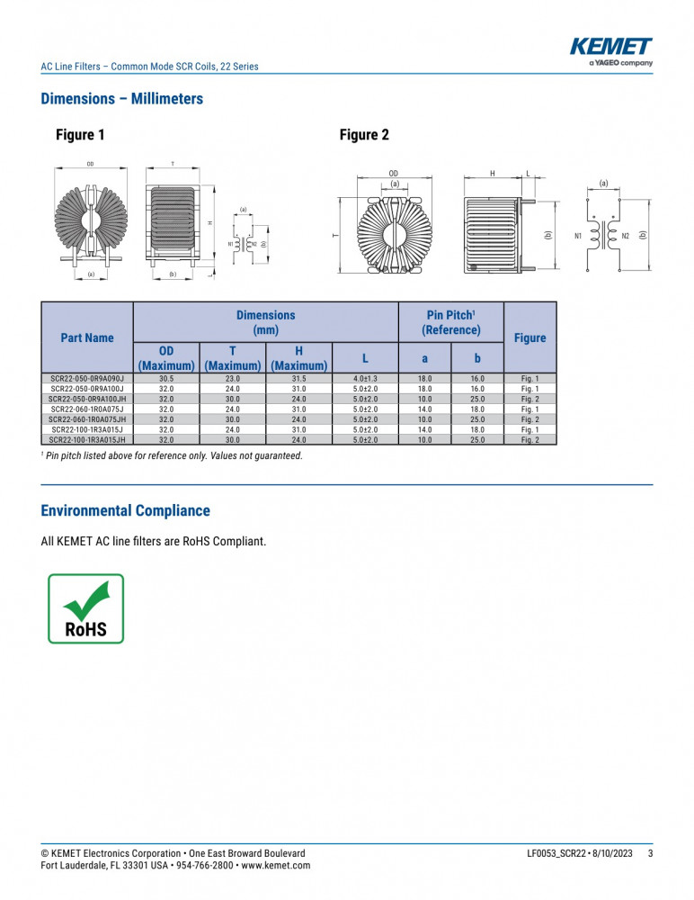 KEMET SCR22 datasheet page 3