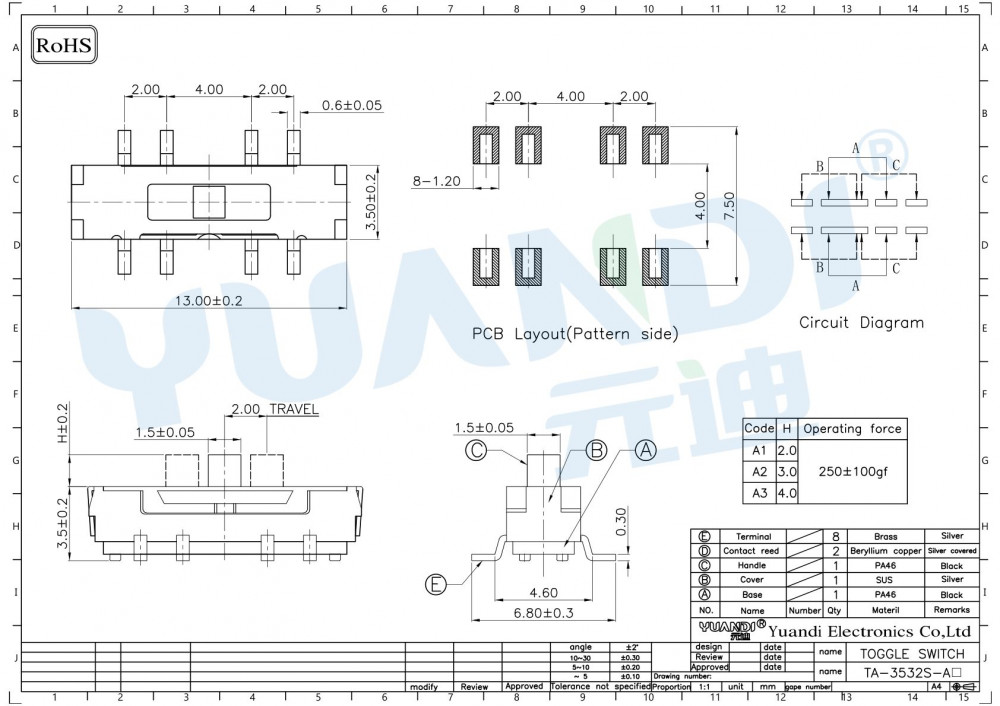 TA-3532S-A1 technical document page