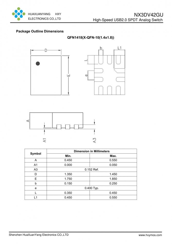NX3DV42GU datasheet page 6