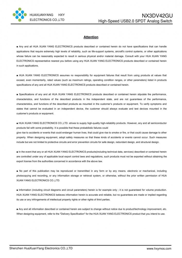 NX3DV42GU datasheet page 7