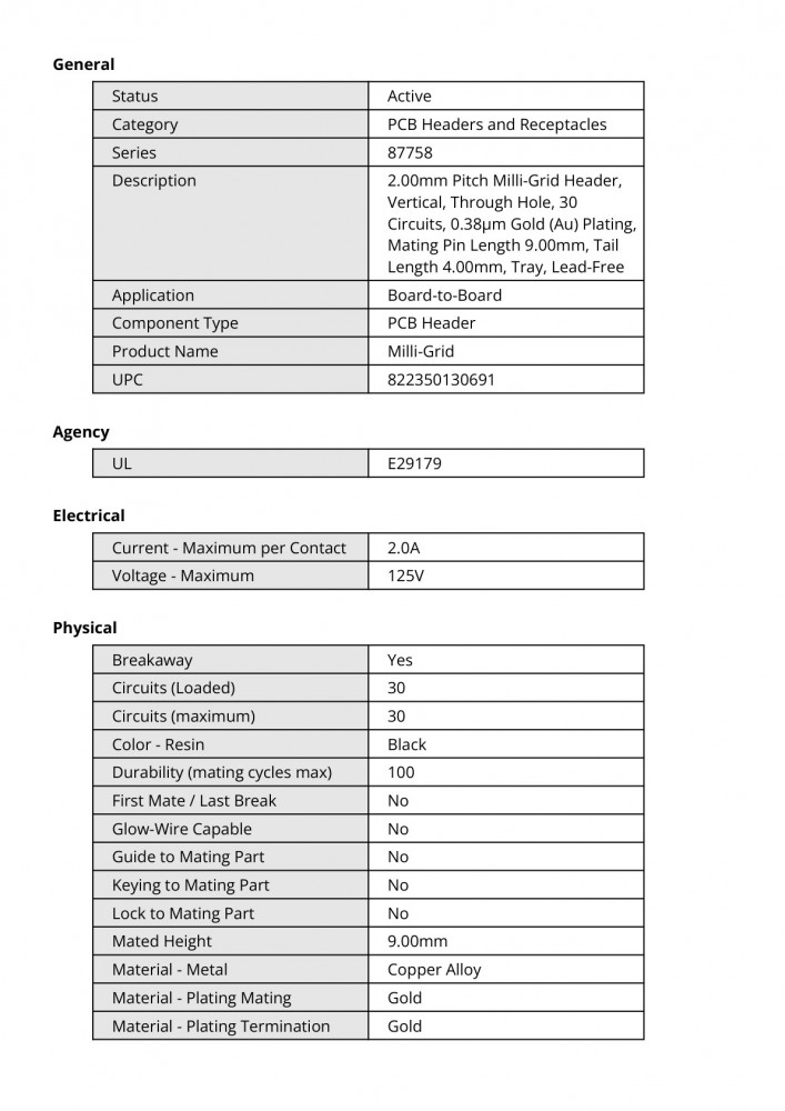 MOLEX 877580003 document preview, page 2