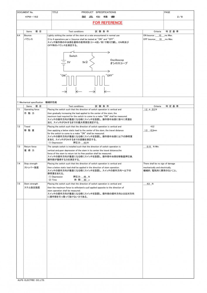 SKPMCAE030 specification page 3