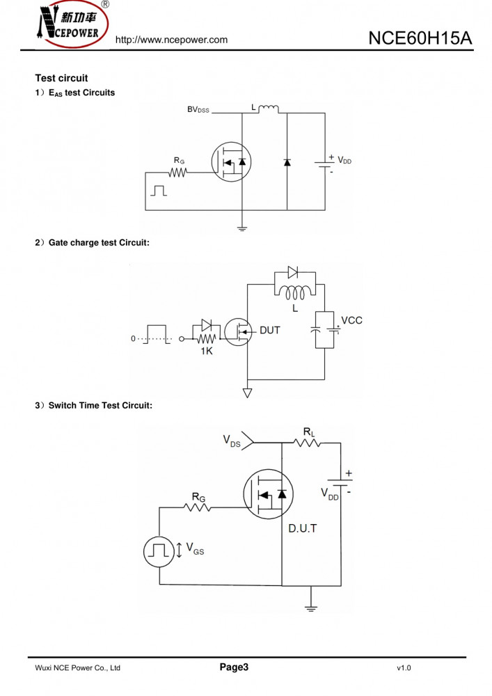NCE60H15A datasheet page 3