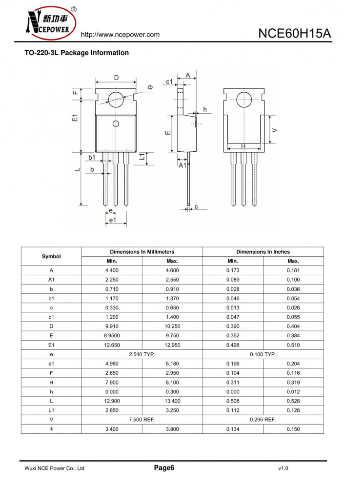NCE60H15A datasheet page 6
