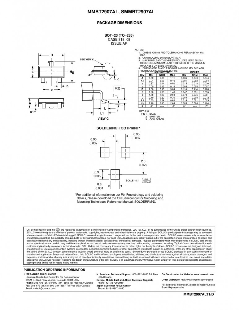 MMBT2907ALT1G datasheet page 6