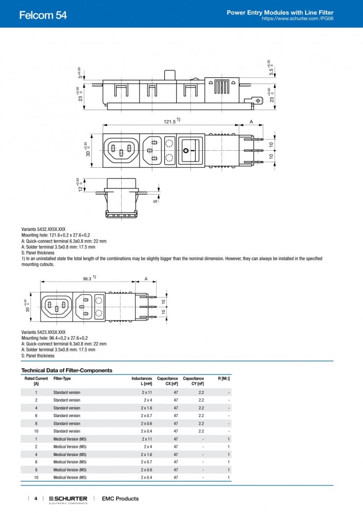 SCHURTER 5424.2253.203 datasheet page 4