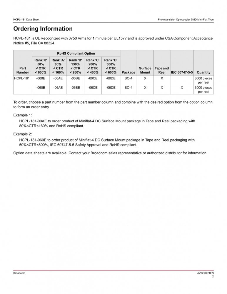 HCPL-181 datasheet page 2