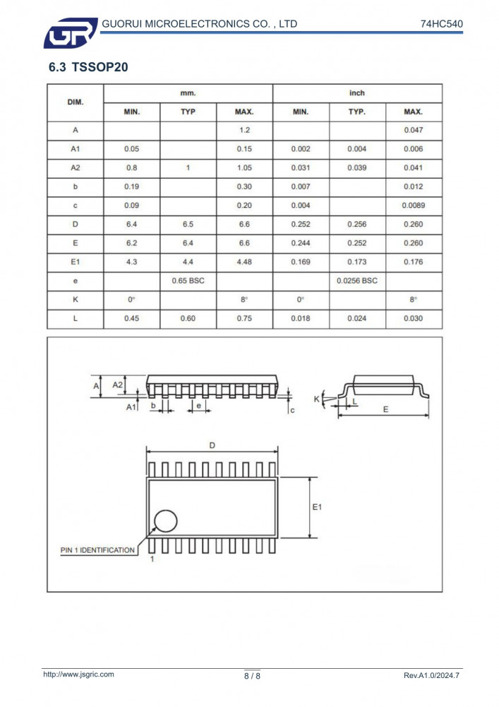 74HC540 datasheet page 8