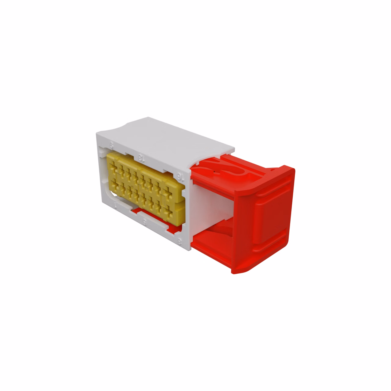 3.33mm / 6.00mm Pitch Hybrid Inline Female Housing, Right Slide Orientation, Dual Row, 16 Circuits, White for sale