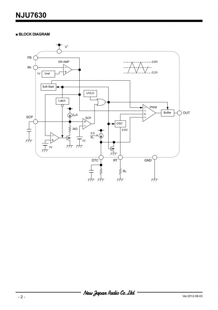 NJU7630 datasheet page 2