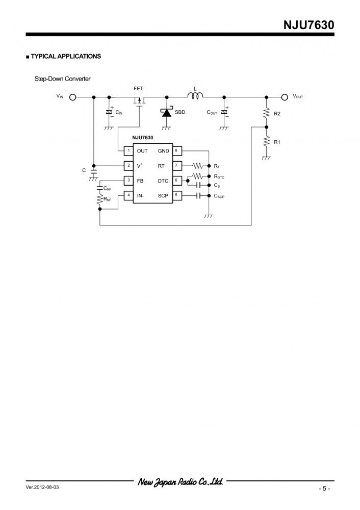 NJU7630 datasheet page 5