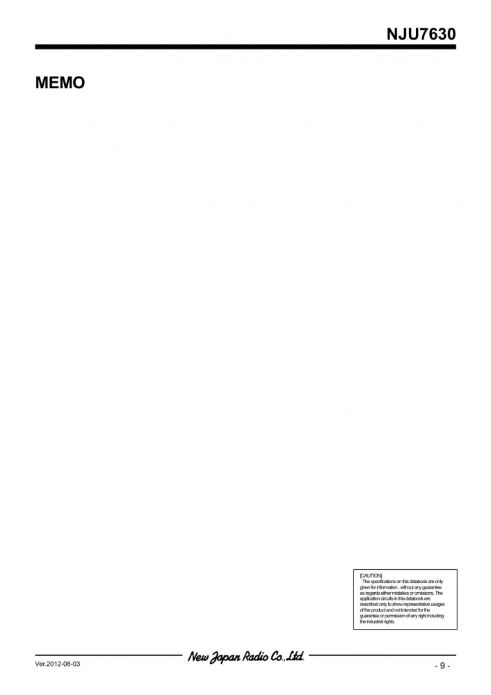 NJU7630 datasheet page 9