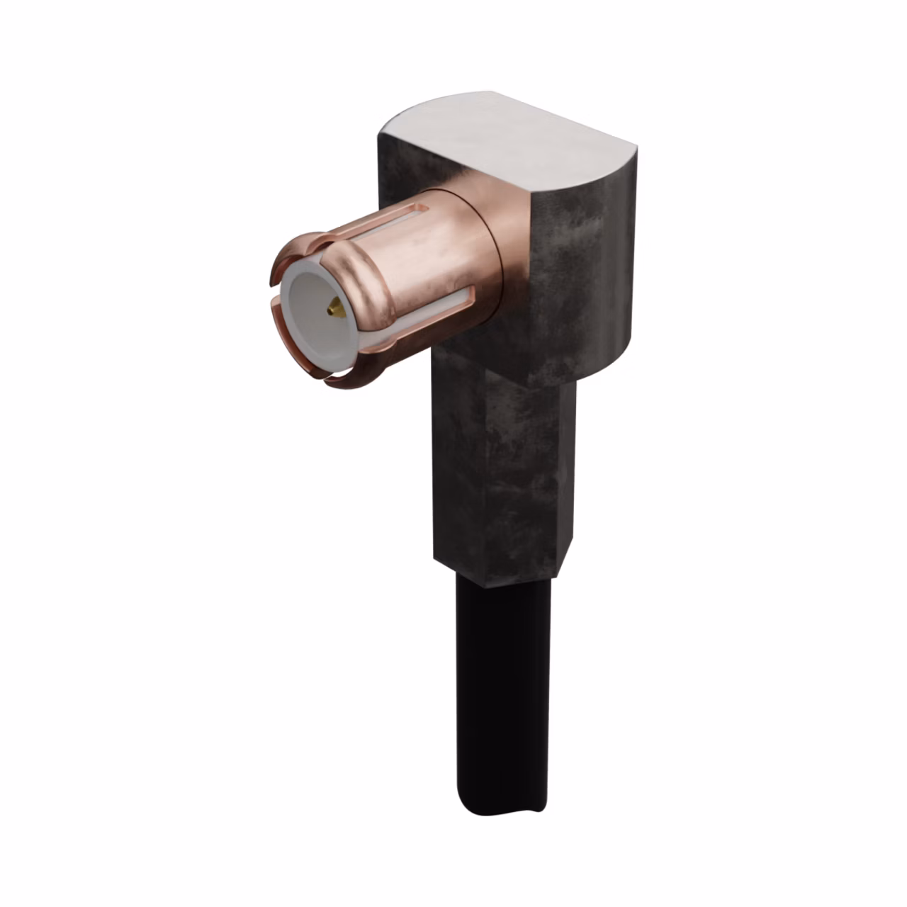 MCX Plug, Right-Angle, Crimp, RG-174, RG-188 and RG-316 Cable, Brass Body, 1.78µm Nickel (Ni) Plated, 50 Ohms for sale