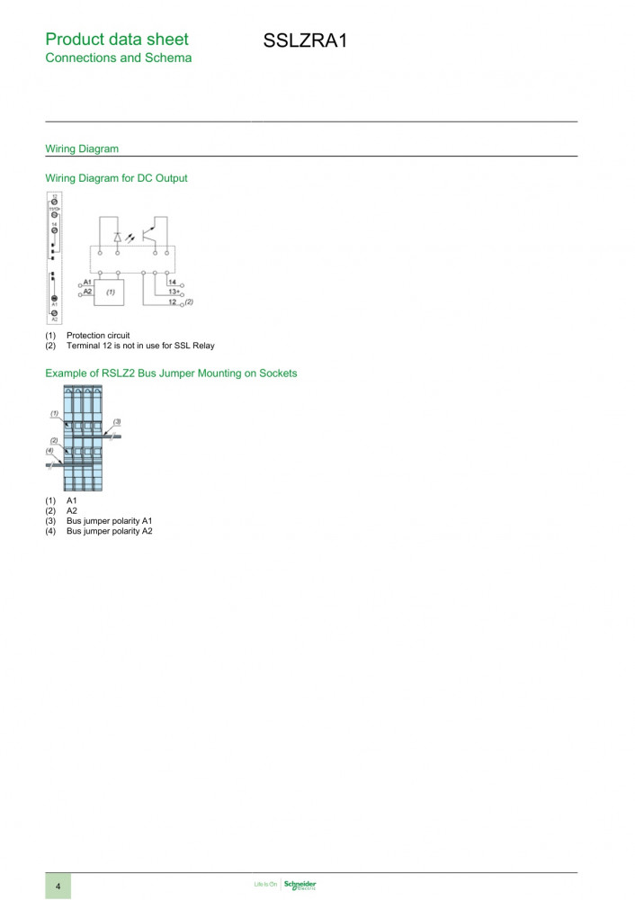 SSLZRA1 product documentation page 4