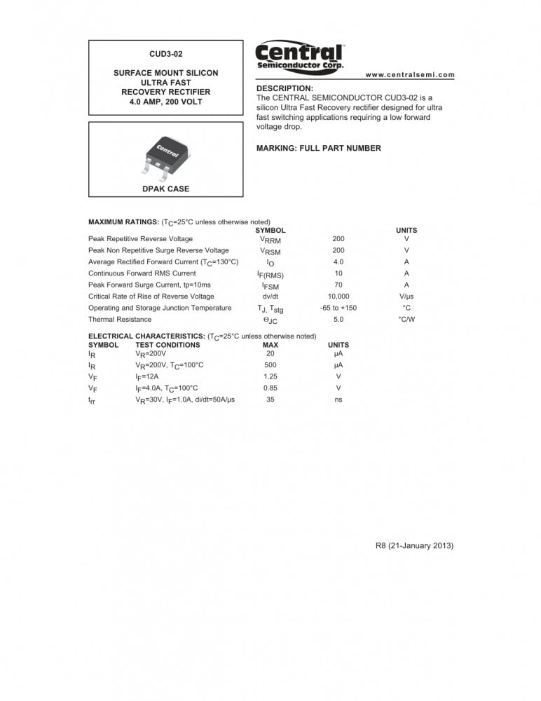 CUD3-02 TR13 PBFREE datasheet page 1