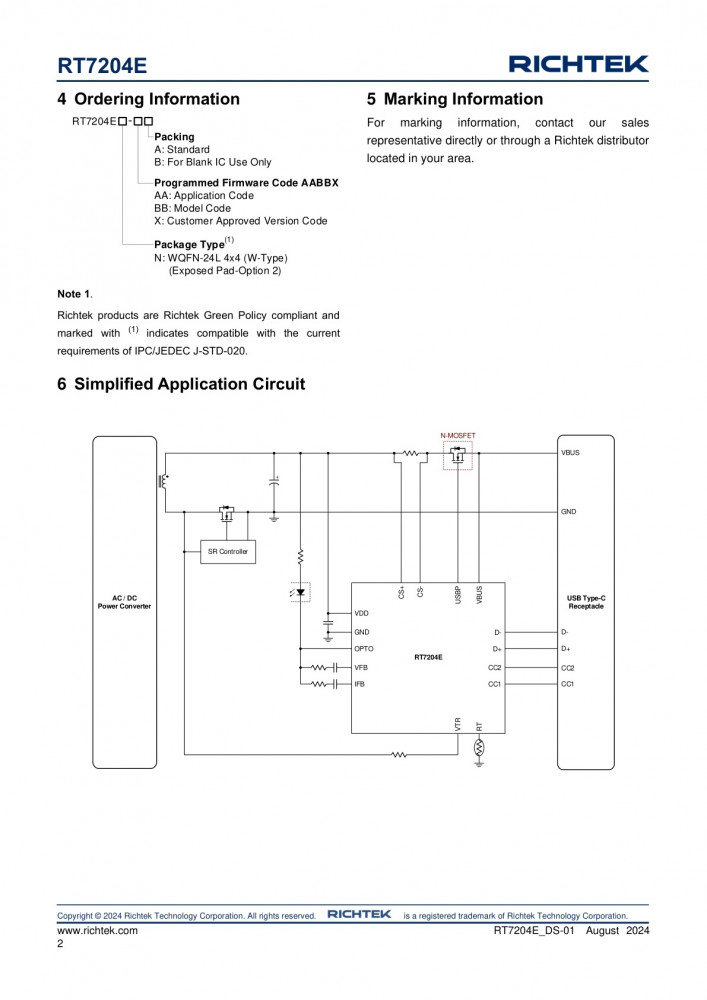 RT7204E datasheet page 2